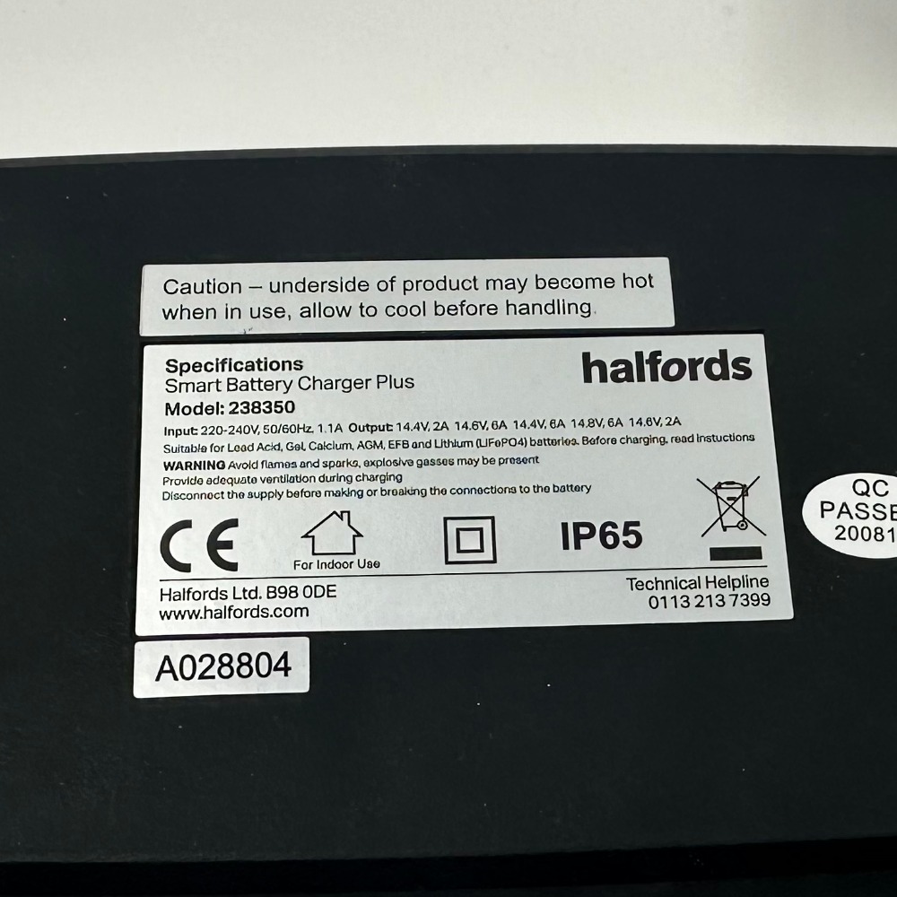 Used Halfords Smart Battery Charger PLUS - Own4Less